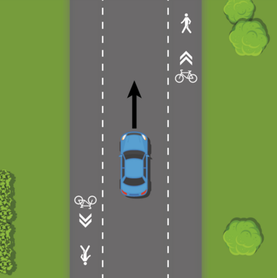Rules for driving on a roadway with a two-way centre lane ...