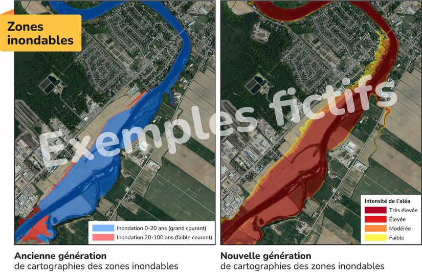 Interprétation des cartographies de nouvelle génération des zones ...