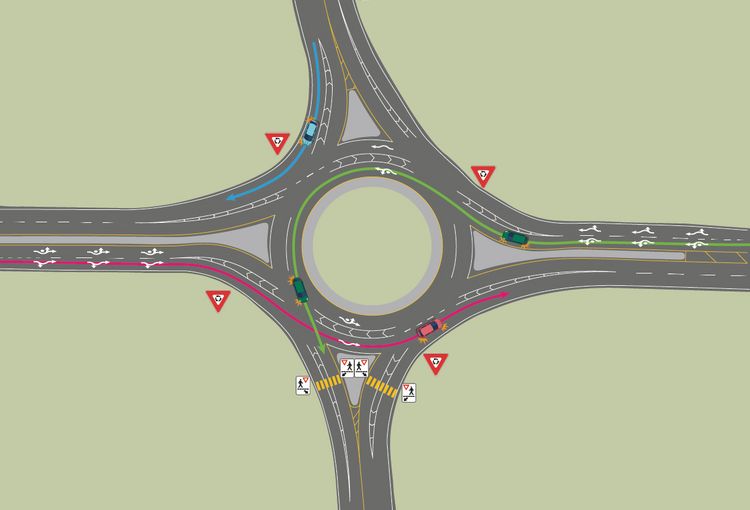 Traffic circle and roundabout | Gouvernement du Québec