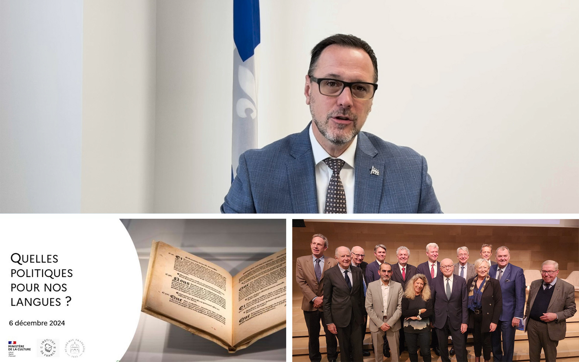 Intervention du ministre de la Langue française du Québec à l’Institut ...