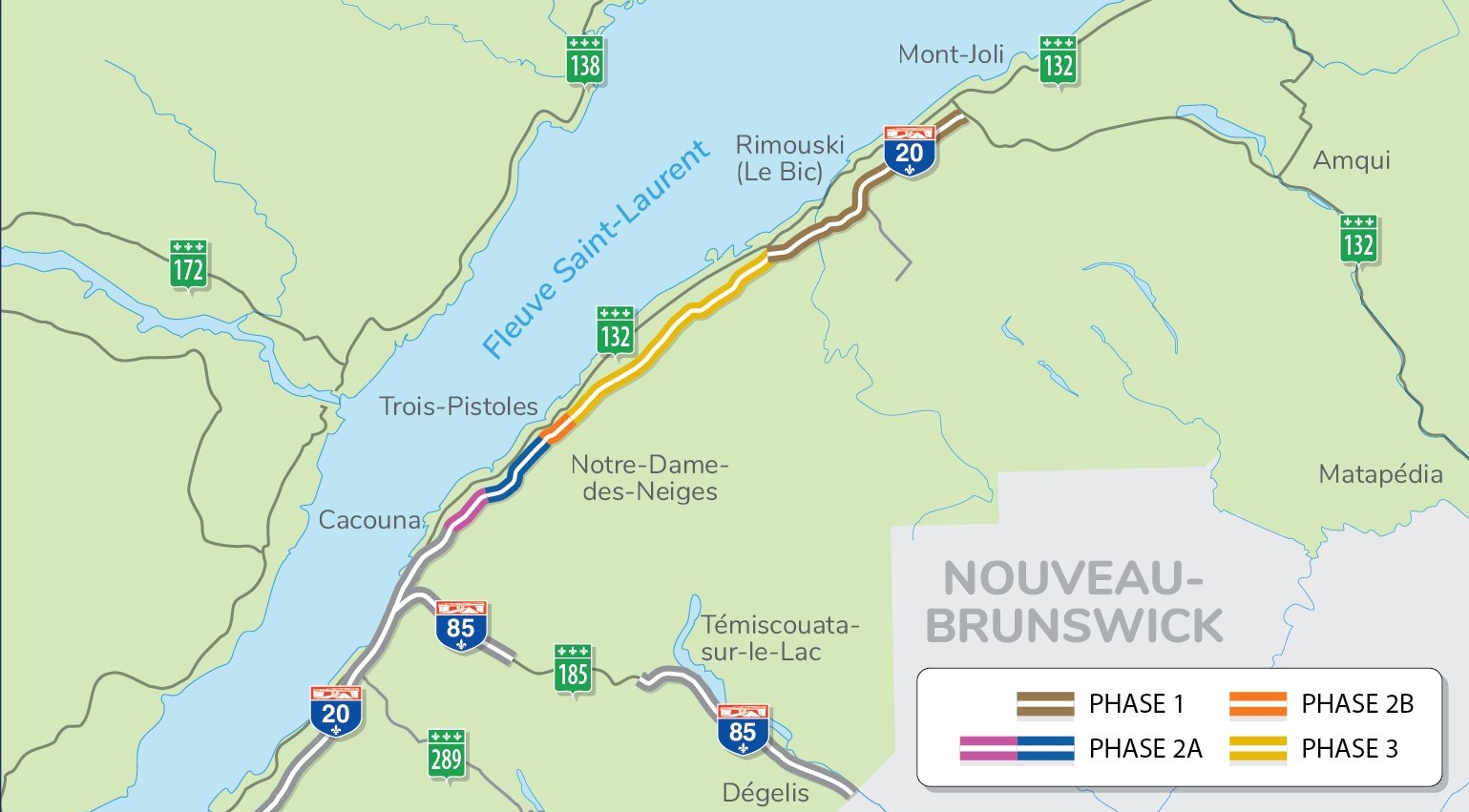 Bonification de l’autoroute 20 entre Notre-Dame-des-Neiges et Rimouski ...