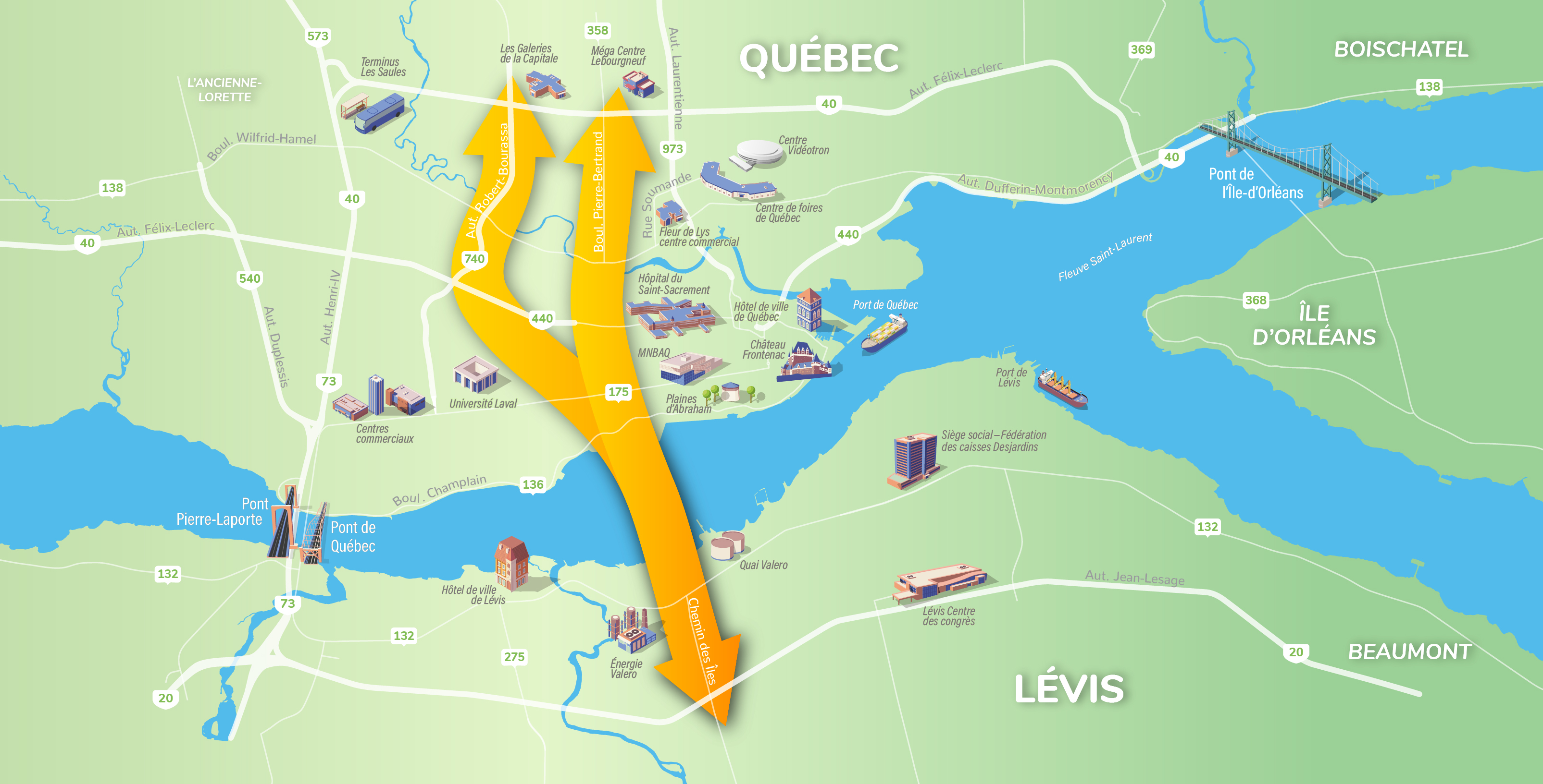 Construction of a third link between Québec and Lévis | Gouvernement du ...
