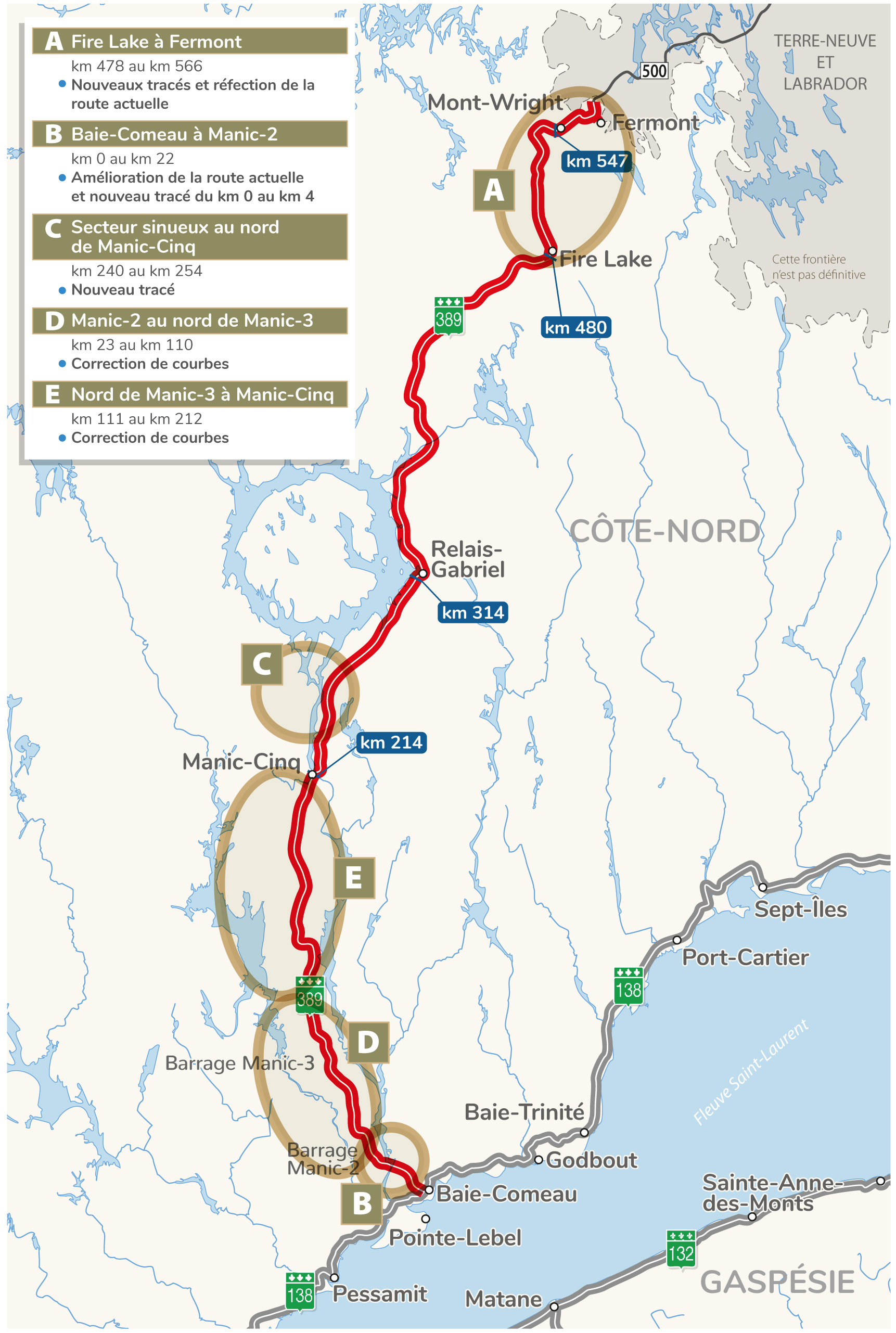 Amélioration de la route 389 | Gouvernement du Québec
