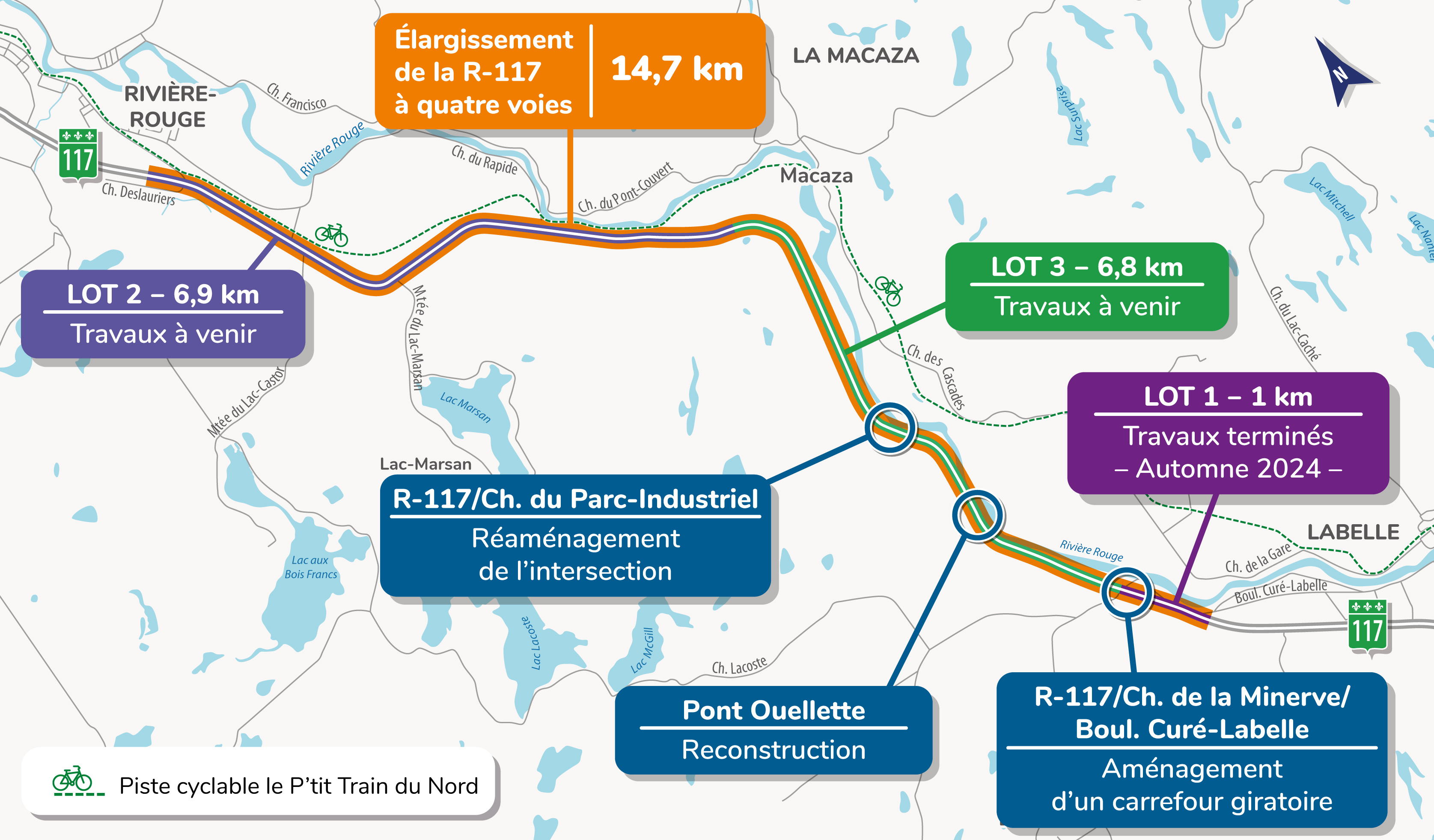 Élargissement de la route 117 (entre Labelle et Rivière-Rouge) et plan ...