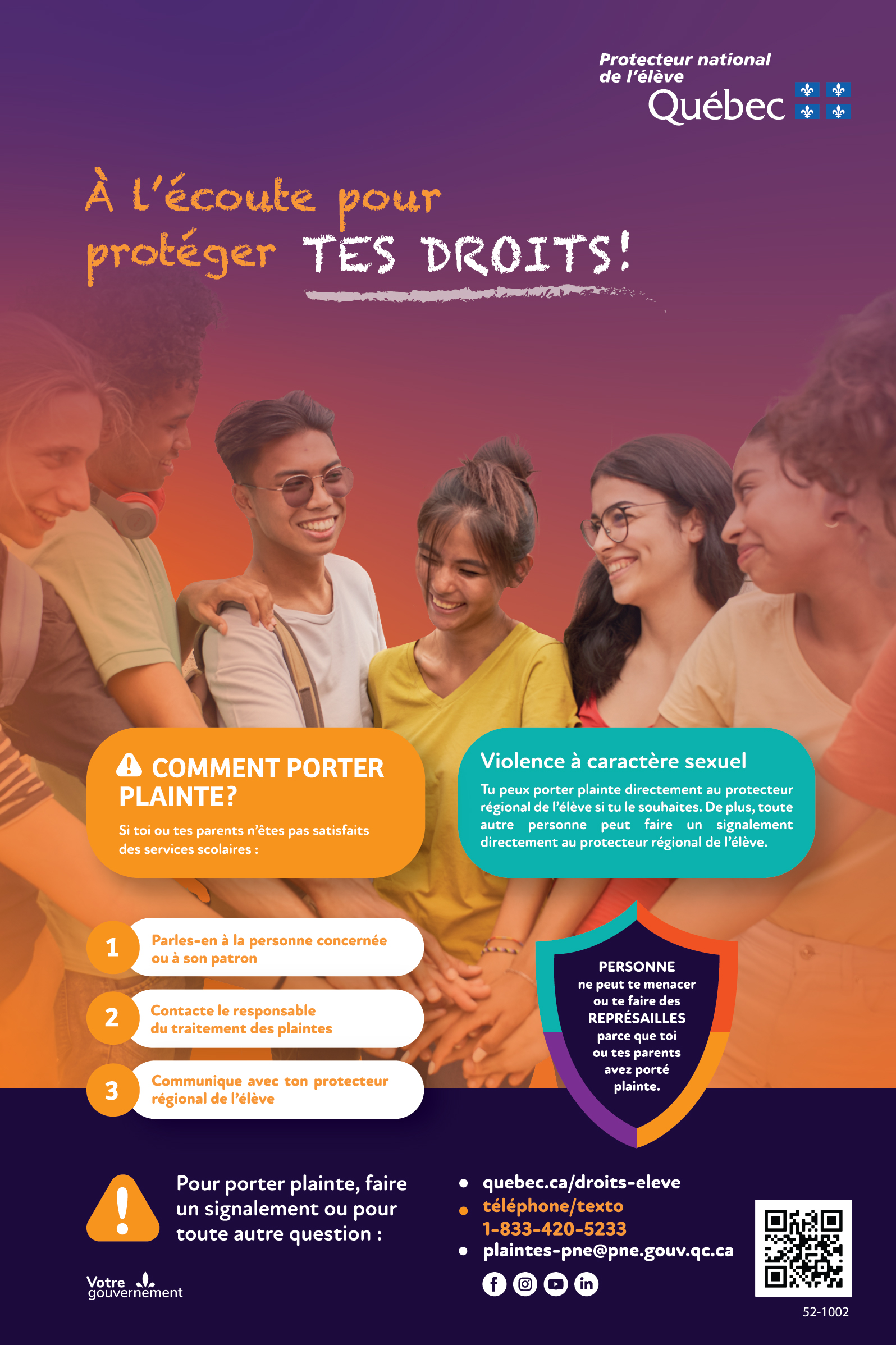 Publications du Protecteur national de l'élève | Gouvernement du Québec